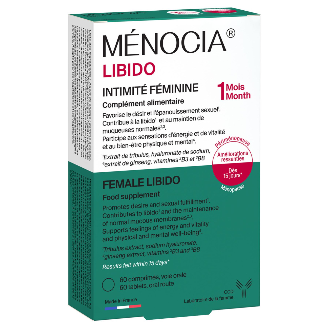 Ménocia® Libido - Laboratoire CCD - Complément Alimentaire Ménopause