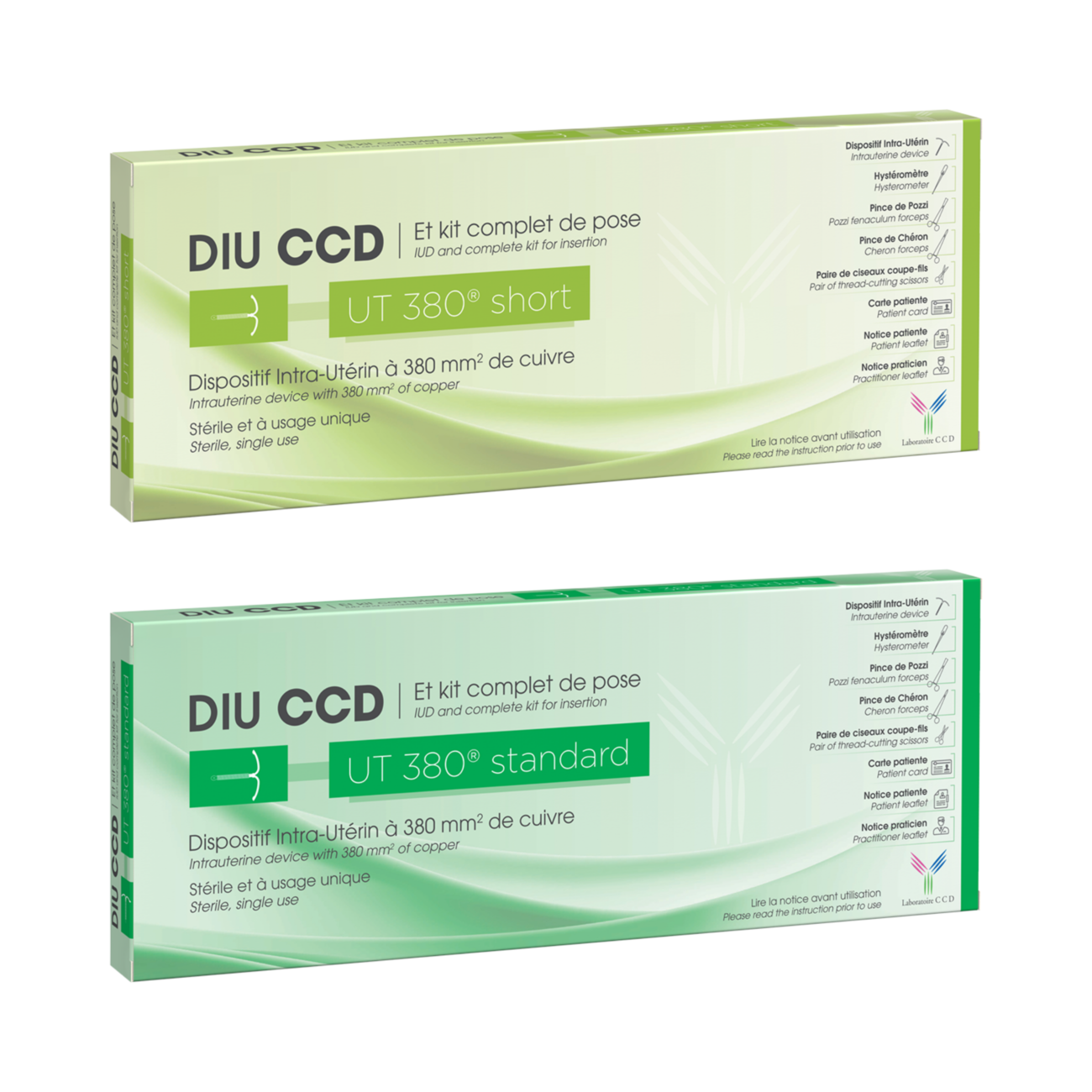 Etherena® T Cu 380A Laboratoire CCD Dispositif intra-utérin DIU
